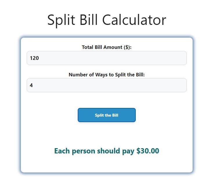 Split Bill Calculator - How to Split a Bill