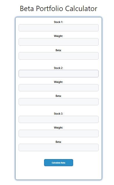 Beta Portfolio Calculator - Savvy Calculator