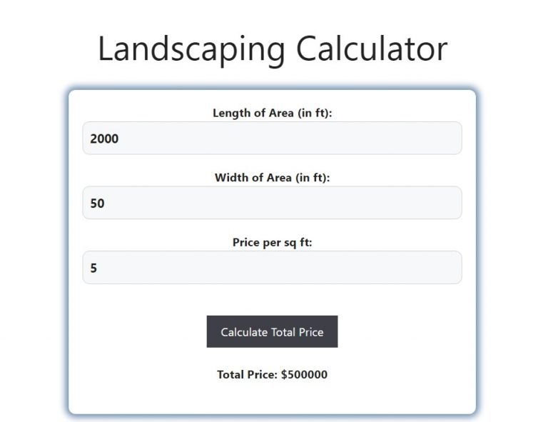 Landscaping Calculator - Savvy Calculator