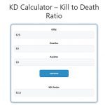 KD Calculator - Kill to Death Ratio - Savvy Calculator
