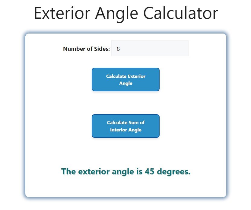 Exterior Angle Calculator - Savvy Calculator