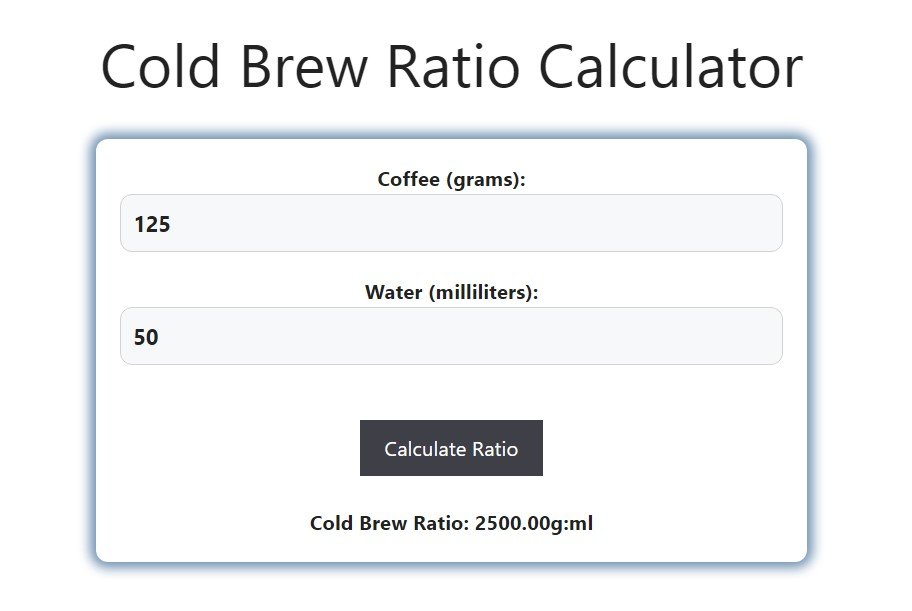 Cold Brew Ratio Calculator - Savvy Calculator