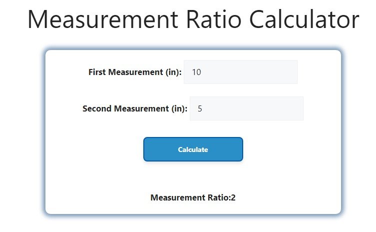 Measurement Ratio Calculator - Savvy Calculator