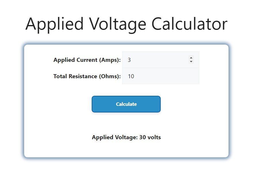 Applied Voltage Calculator - Savvy Calculator