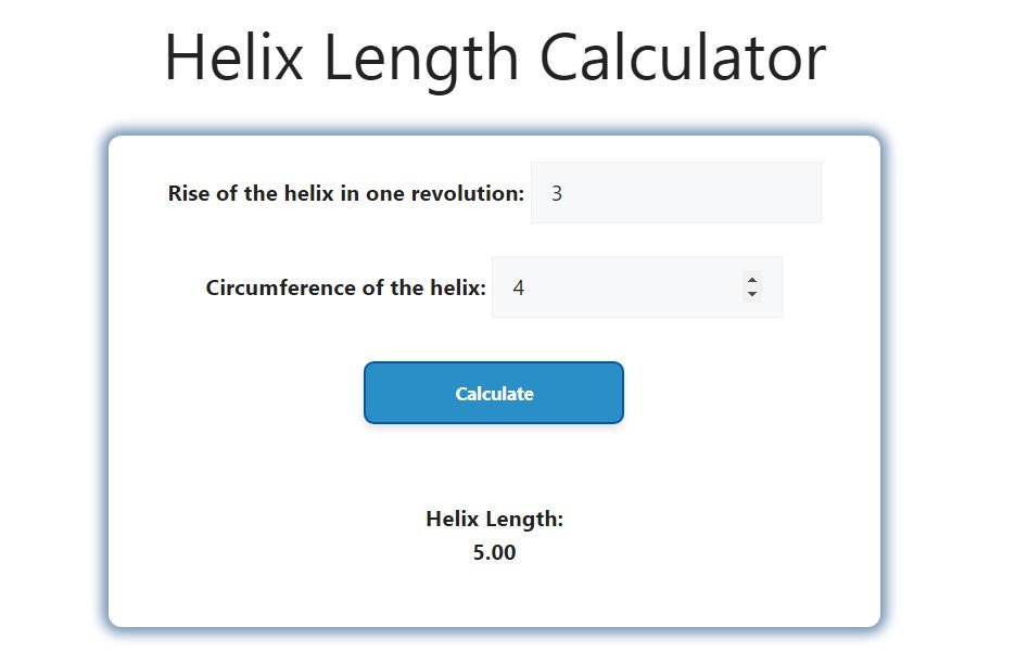 Helix Length Calculator - Savvy Calculator