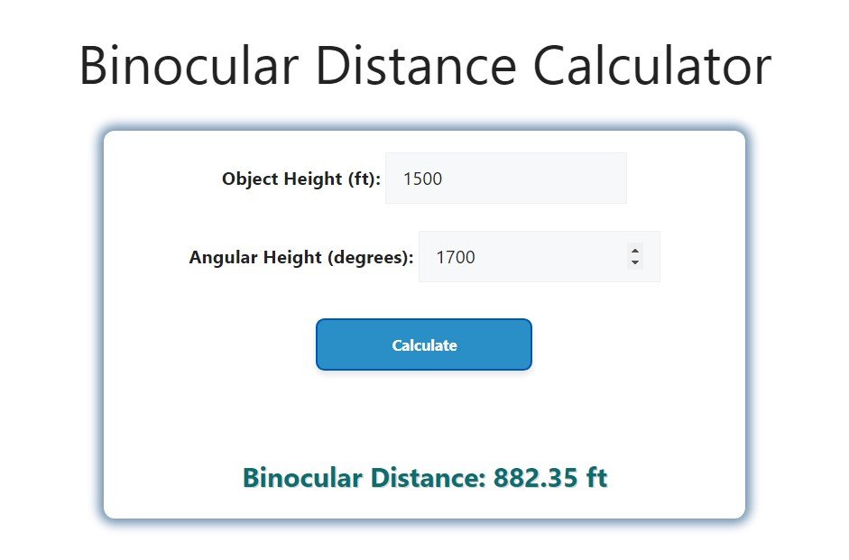 Binocular Distance Calculator - Savvy Calculator