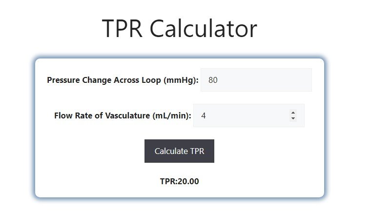 TPR Calculator - Savvy Calculator