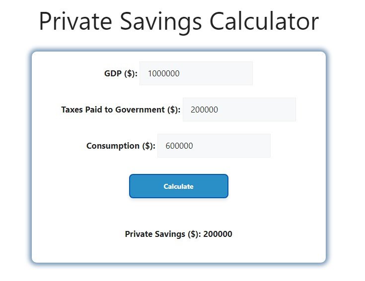 Private Savings Calculator - Savvy Calculator