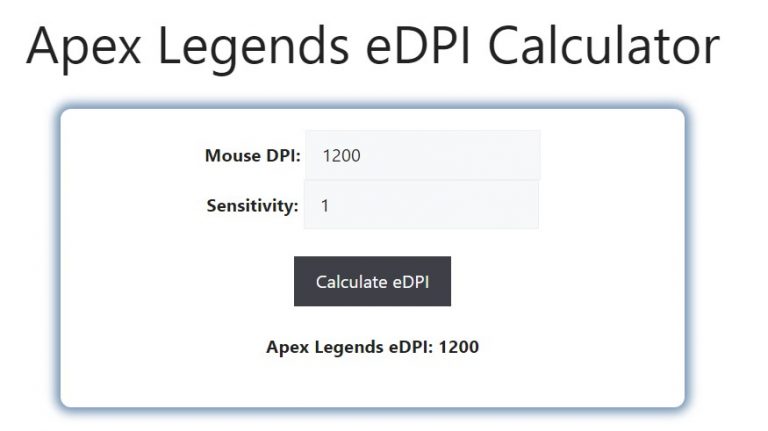 Apex Legends eDPI Calculator - Savvy Calculator Apex Legends eDPI Calculator - Savvy Calculator
