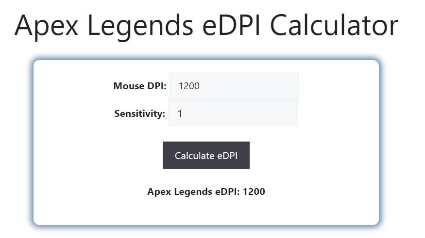 Calculadora eDPI de Apex Legends - Calculadora inteligente Calculadora eDPI de Apex Legends - Calculadora inteligente