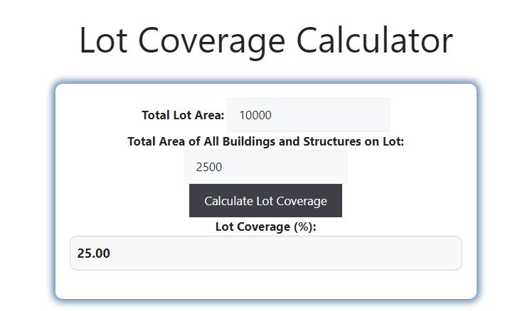 Lot Coverage Calculator - Savvy Calculator