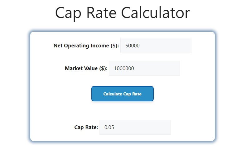 Cap Rate Calculator - Savvy Calculator
