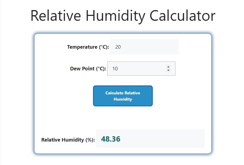 Relative Humidity Calculator - Savvy Calculator