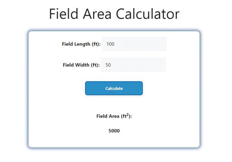 Field Area Calculator - Savvy Calculator