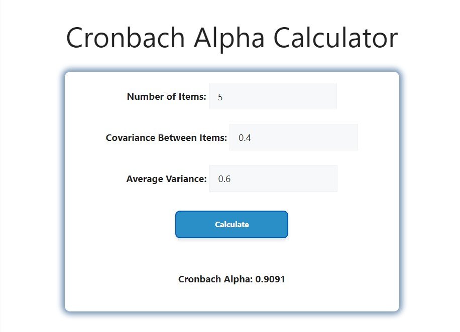 Cronbach Alpha Calculator - Savvy Calculator