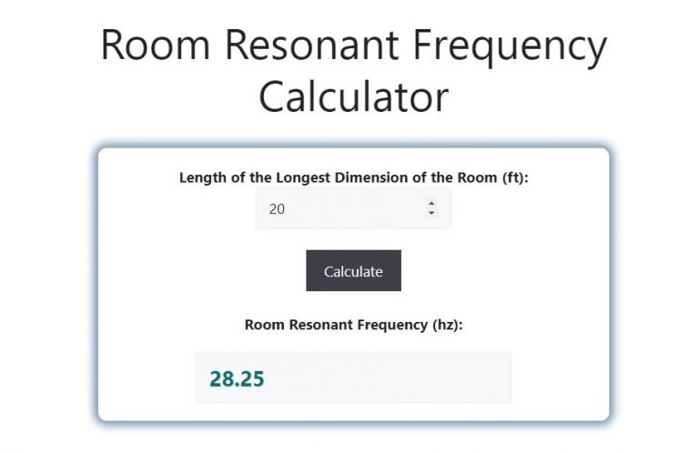 Room Resonant Frequency Calculator - Savvy Calculator