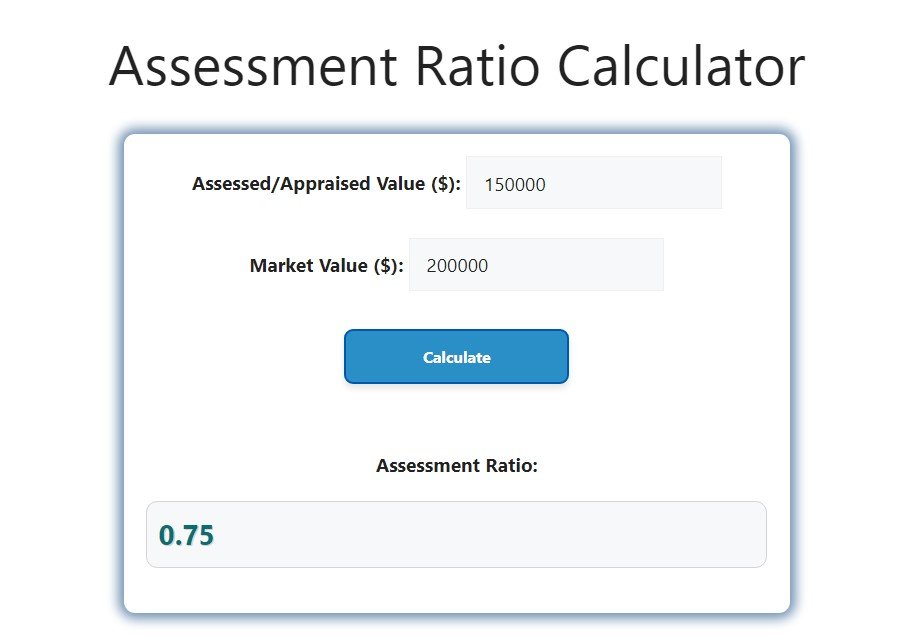 Assessment Ratio Calculator - Savvy Calculator