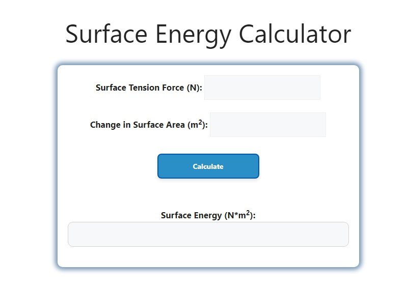 Surface Energy Calculator - Savvy Calculator