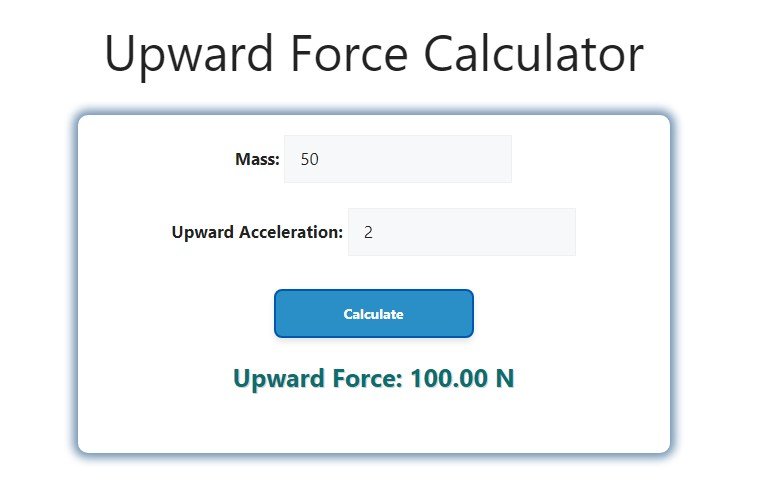 Upward Force Calculator - Savvy Calculator