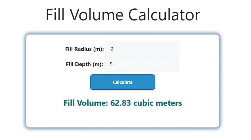 Fill Volume Calculator - Savvy Calculator