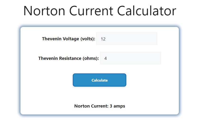 Norton Current Calculator - Savvy Calculator Norton Current Calculator - Savvy Calculator