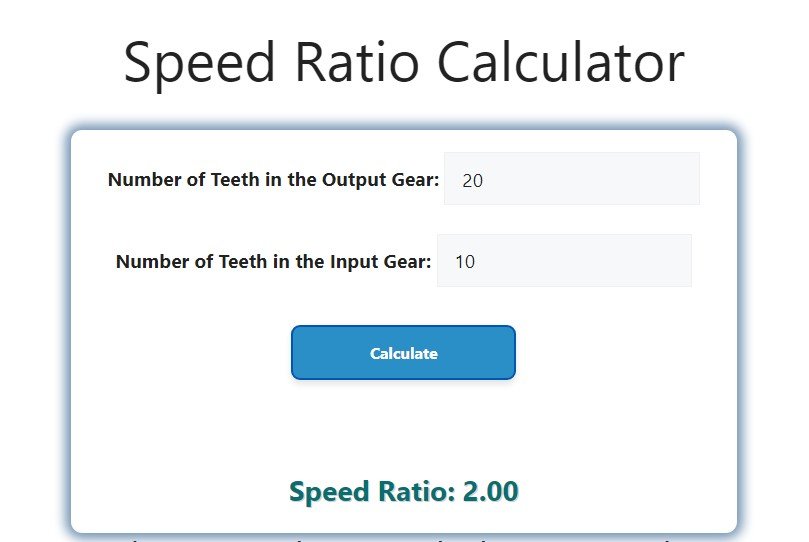 Speed Ratio Calculator - Savvy Calculator