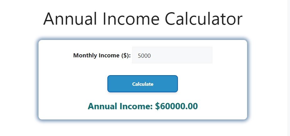 Annual Income Calculator - Savvy Calculator