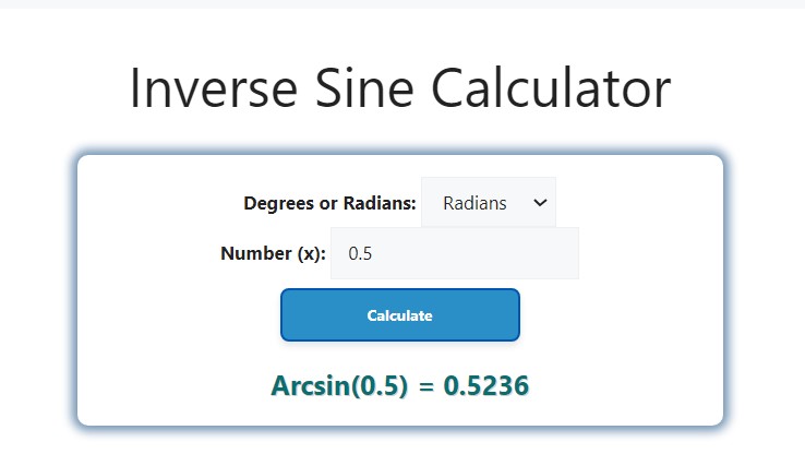 Inverse Sine Calculator - Savvy Calculator Inverse Sine Calculator - Savvy Calculator
