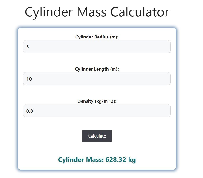 Cylinder Mass Calculator - Savvy Calculator