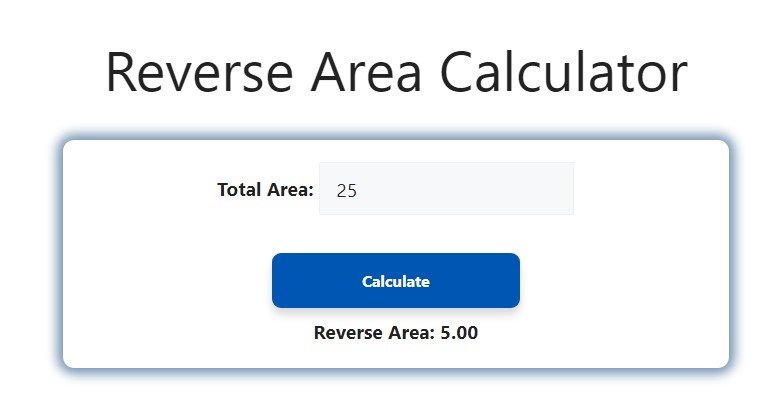 Reverse Area Calculator - Savvy Calculator