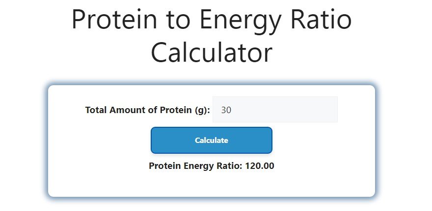 Protein to Energy Ratio Calculator - Savvy Calculator