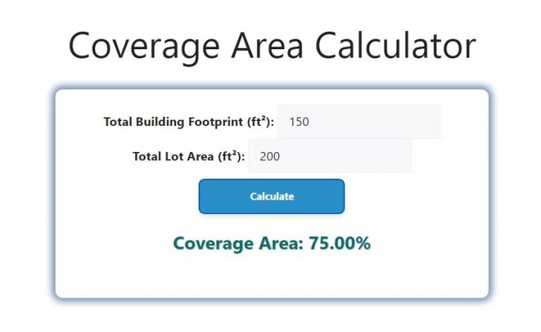 Coverage Area Calculator - Savvy Calculator