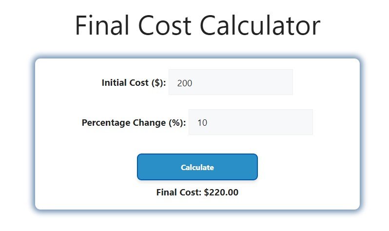 Final Cost Calculator - Savvy Calculator