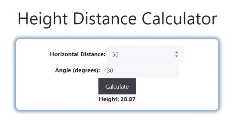 Height Distance Calculator - Savvy Calculator