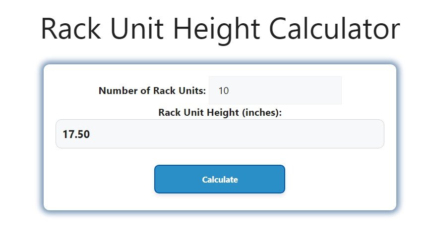 Rack Unit Height Calculator - Savvy Calculator