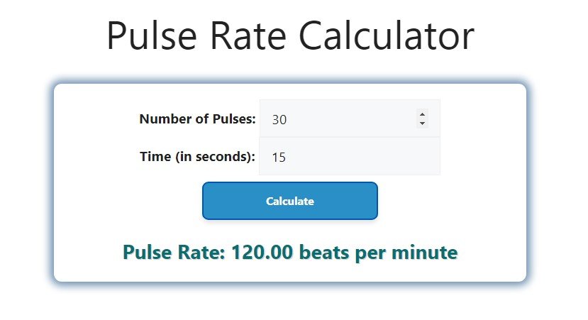 Pulse Rate Calculator - Savvy Calculator