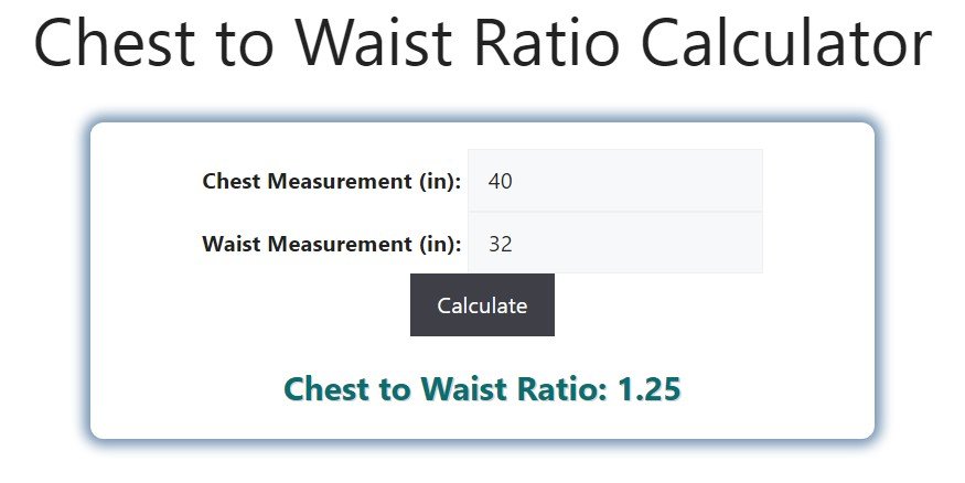 Chest to Waist Ratio Calculator - Savvy Calculator