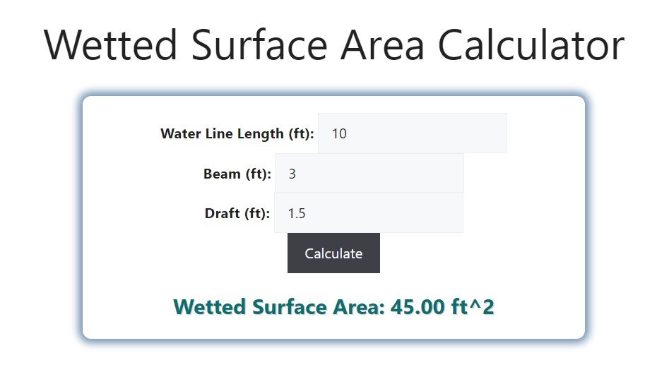 Wetted Surface Area Calculator - Savvy Calculator