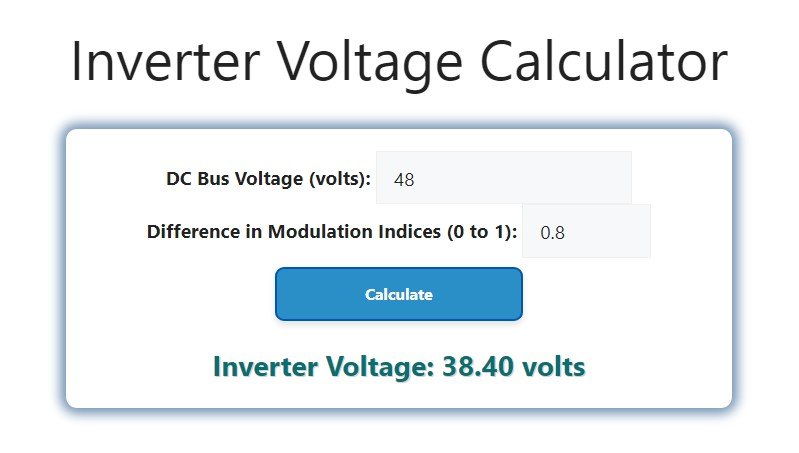 Inverter Voltage Calculator - Savvy Calculator
