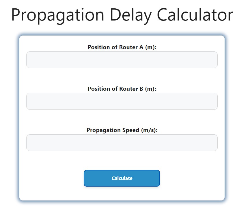 Propagation Delay Calculator - Savvy Calculator Propagation Delay Calculator - Savvy Calculator