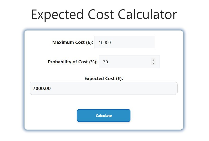 Expected Cost Calculator - Savvy Calculator