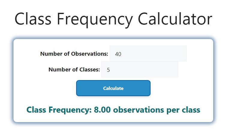Class Frequency Calculator - Savvy Calculator
