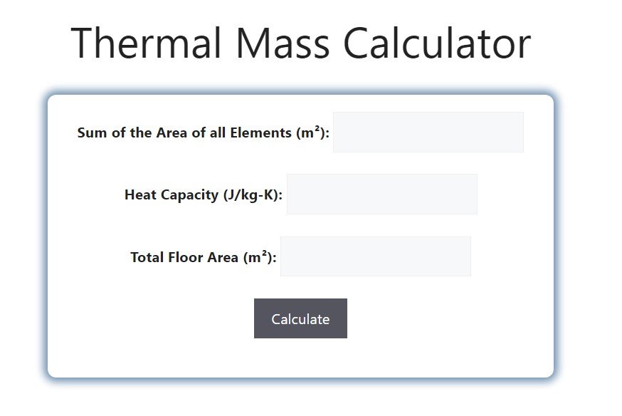 Thermal Mass Calculator - Savvy Calculator