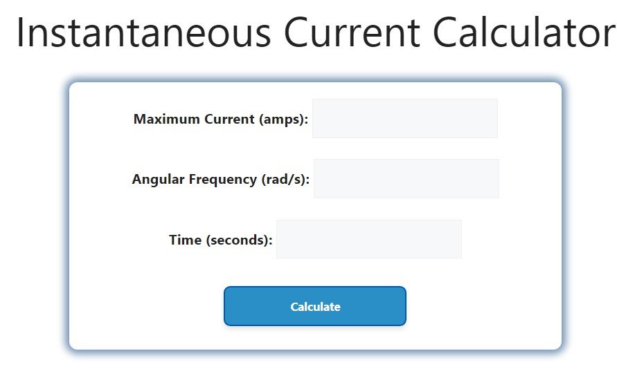 Instantaneous Current Calculator - Savvy Calculator
