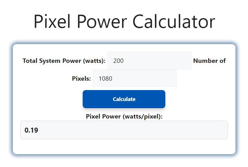 Pixel Power Calculator - Savvy Calculator