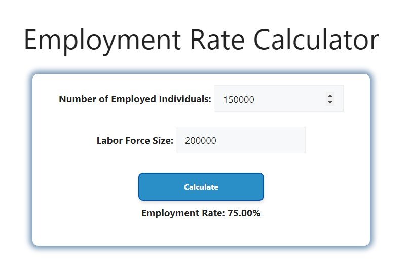 Employment Rate Calculator - Savvy Calculator