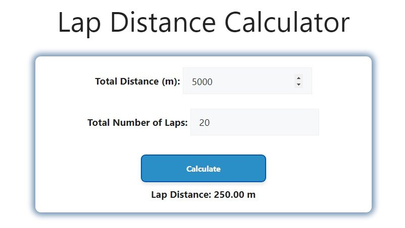 Lap Distance Calculator - Savvy Calculator