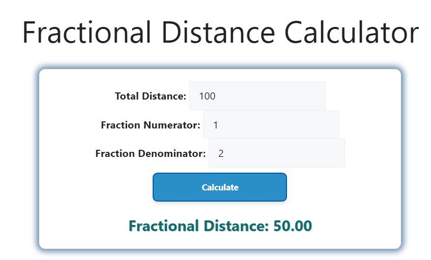 Fractional Distance Calculator - Savvy Calculator