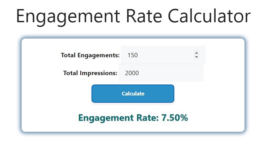 Engagement Rate Calculator - Savvy Calculator