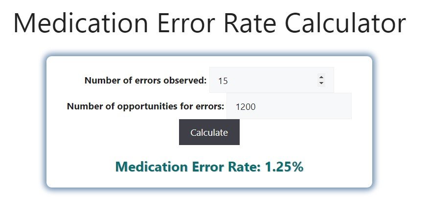 Medication Error Rate Calculator - Savvy Calculator